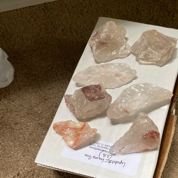 Rough Natural Fire Quartz Stones: Choose Ounces or Lb Bulk Wholesale ...