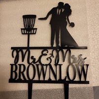 Football Bride and Groom Cake Topper, Football Groom, Sports Couple ...