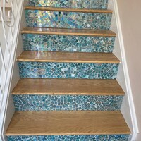 One Color Mosaic Stair Risers - Etsy Canada