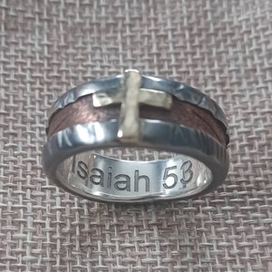 Rustic Mens Band Man Ring Man Cross Ring Man Silver Ring - Etsy