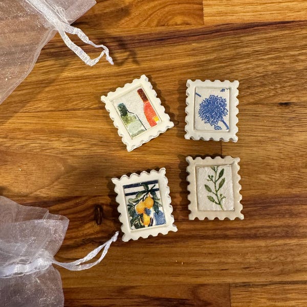 Assorted Stamp Magnets (set of 4) - Etsy