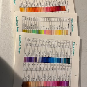 Kalour 300 Colored Pencil Set DIY Color Chart / Swatch - Etsy