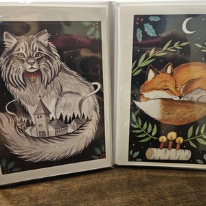 Yule Cat Jolakotturinn Icelandic Folklore Yuletide Christmas Greeting ...