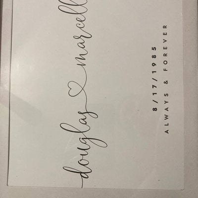 Personalised Print Custom Couple Names and Date Print - Etsy