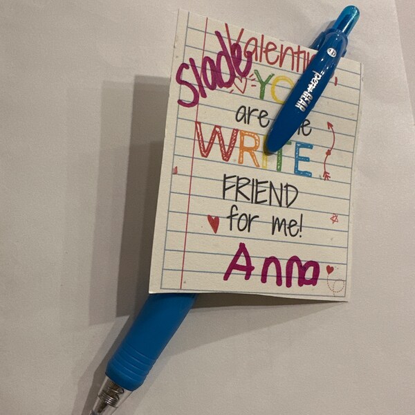 Valentine You Are Just Write Printable Tag for Valentine Pencil, Pen ...