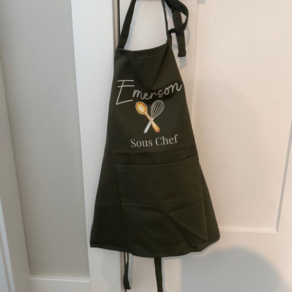 Personalized Kids Apron, Toddler Apron, Customized Apron, Little Chef ...
