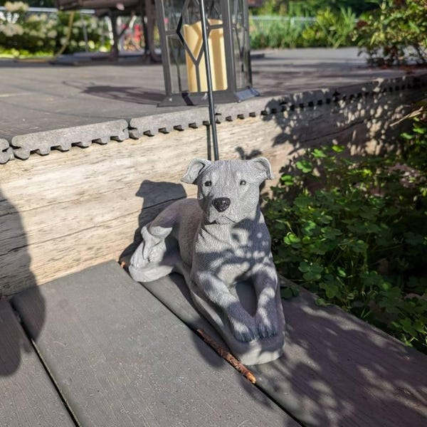 Pitbull Statue, Concrete Statues. Pit Bull Dog Statue, Garden Statues ...