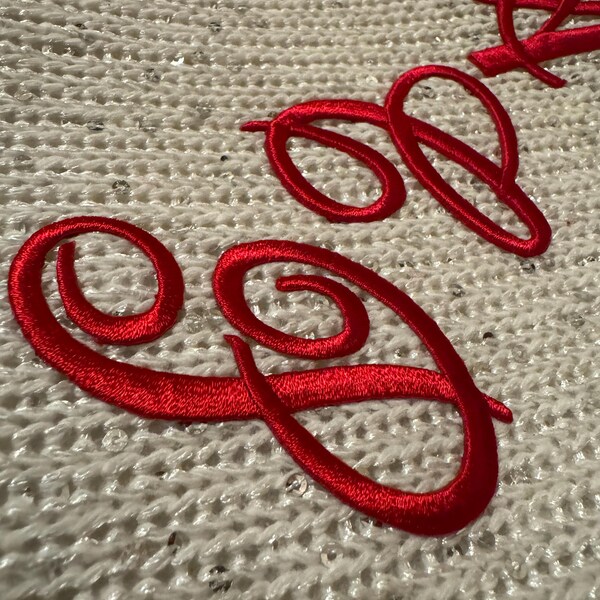 26 Letter Monogram Alphabet Patch Kit, Script Iron on Appliques, High ...