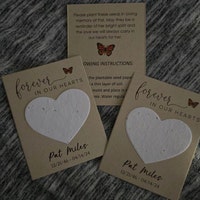 Plantable Seed Paper Hearts Large, Seed Favors, Wildflower Seeds, Seed ...