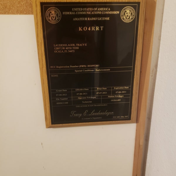 Amateur Radio License HAM Plaque - Oak - Etsy