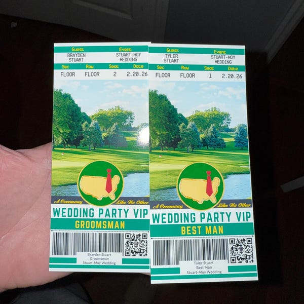 Groomsmen Proposal Ticket Golf – Personalized Masters Groomsmen Gift ...
