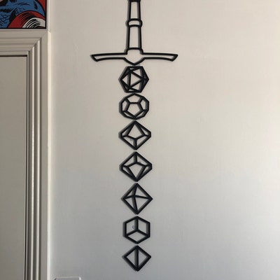 DICE SWORD DECOR Dice Wall Decor Table Top Wall Art - Etsy