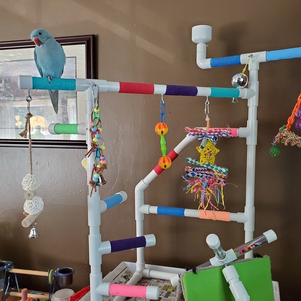 32"tall "small Climber" 3/4" PVC Parrot Perch \ Stand \ Play Gym ...
