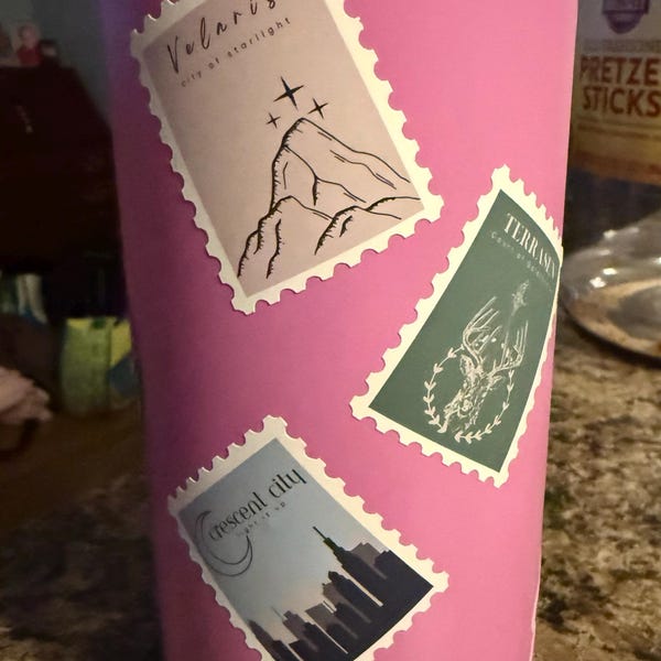 SJM Cities Stamp Sticker Pack VINYL STICKER Velaris City of Starlight ...