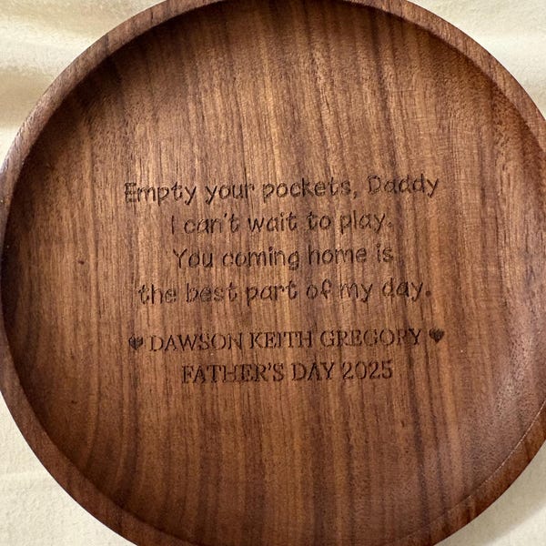 Personalized Valet Tray for Dad, Father's Day Gift, Catch All Table ...
