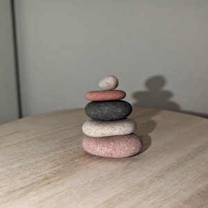Boho Shelf Decor for Bathroom, Stacking Stones, Balancing Rocks, Spa ...