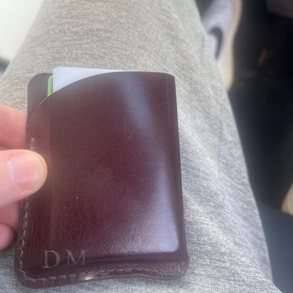 Minimalist Red Wallet, Durable Kangaroo Leather Bifold Wallet, Gift for ...