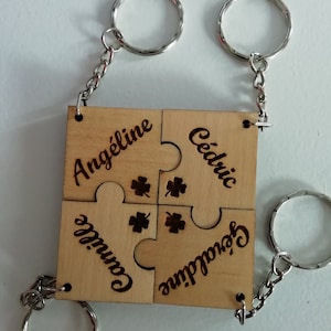 Personalized Puzzle Piece Keychains Custom Gift Boyfriend/girlfriend ...