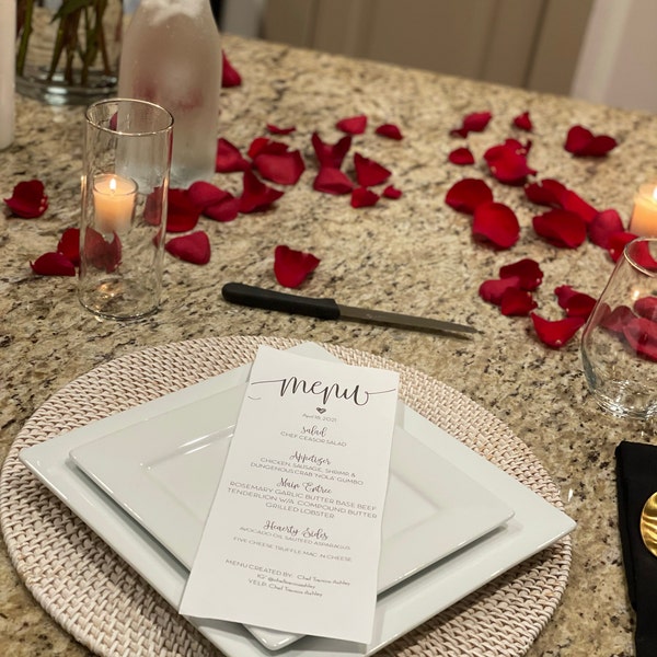 Editable Menu Template Online, Wedding Menu Template Digital Download ...