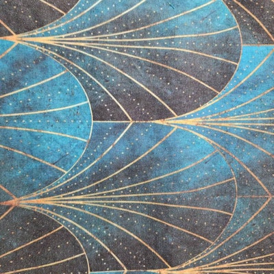 1920s Fans Fabric Art Deco by Thewellingtonboot Art Deco Glam Ombre ...