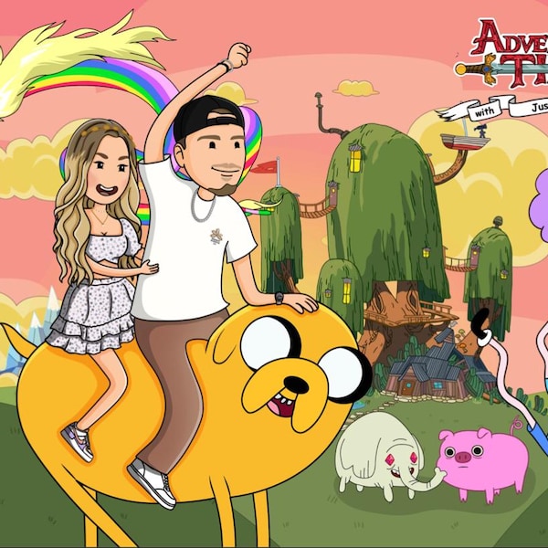 Personalized Adventure Time Portrait | Digital Family Portrait ...