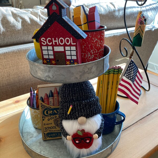 Back to School Decor- Vintage Style- Vintage Crayons- Vintage Tiered ...