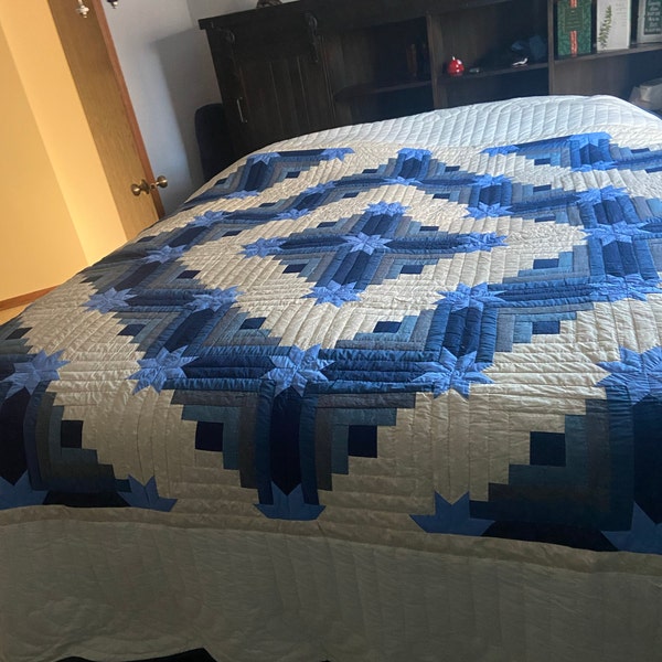 King Size, Amish Quilt, Bargello, Amish Handstitched, Handmade Quilt ...