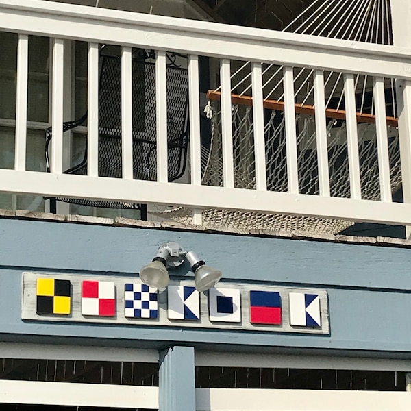 Custom Nautical Flag Sign – Handcrafted Coastal Wood Decor - Etsy