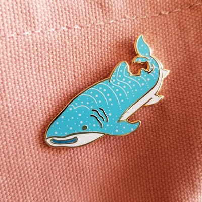Happy Whale Shark Enamel Pin - Etsy