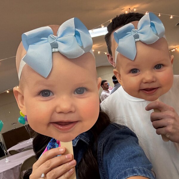 Custom Heads on a Garland Face on Banner Custom Birthday Wall Hang ...