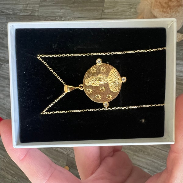Goddess VENUS Necklace, 925 Sterling Silver Birth of Venus Pendant ...