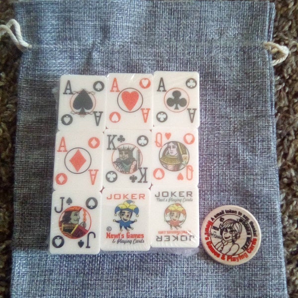 Poker Playing Card Tiles: Two-tone Plastic Card Deck, Made in USA - Etsy