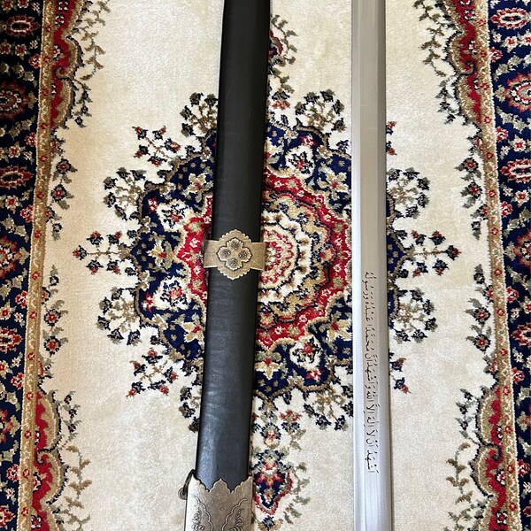 Prophet Muhammad Sword, Hand Forged Damascus Sword, Sword With Box ...
