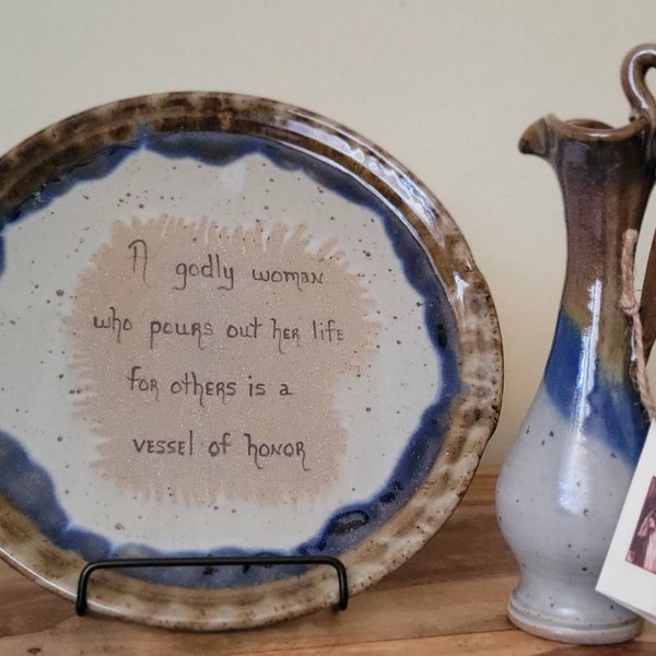 Handmade Stoneware Rebekah Pitcher: Nichols Pottery, Biblical Gift ...