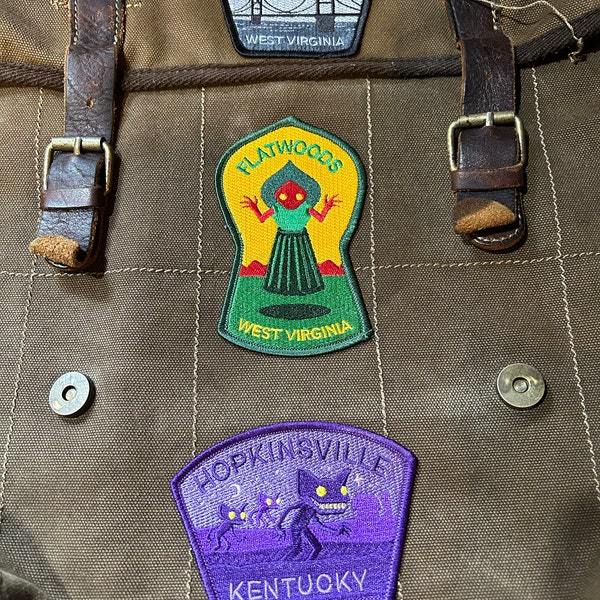Flatwoods, West Virginia Travel Patch | Flatwoods Monster | Cryptozoology | UFO Alien UAP Flying ...
