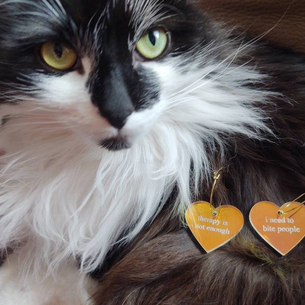 Iridescent Therapy is Not Enough I Need to Bite People Heart Hoop ...