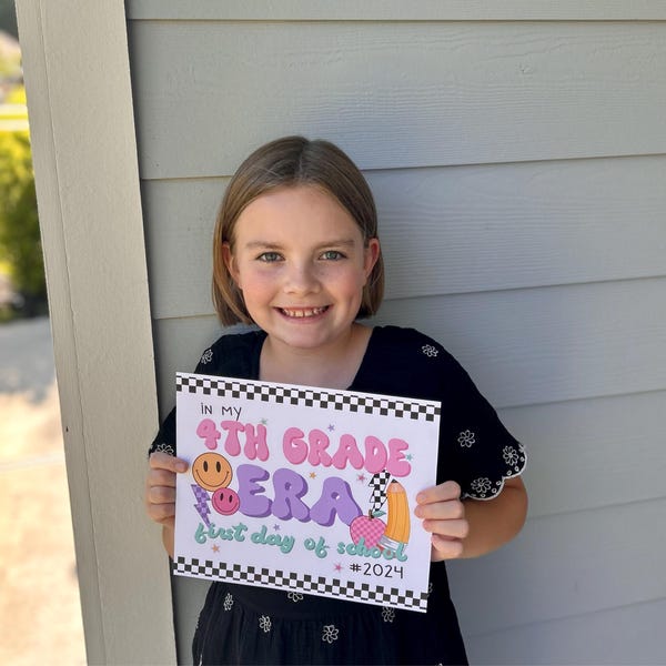 1st Day of Middle School Sign - First Day of 6th Grade Sign 2024 ...