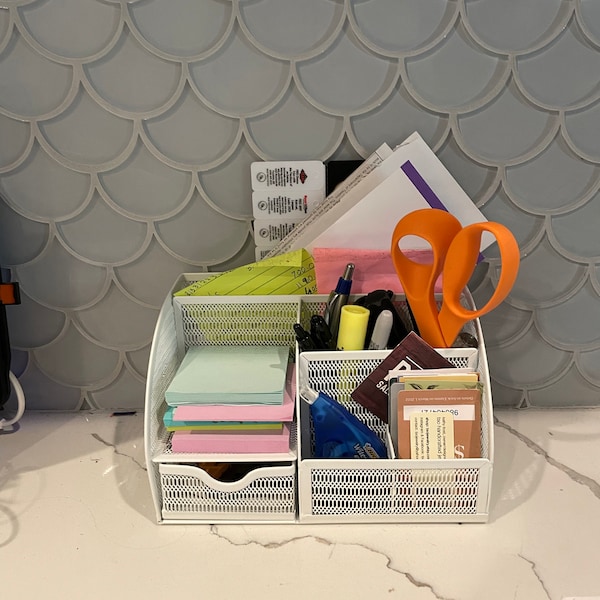 BLU MONACO Paper Organizer Storage: Portable File Box With Handle ...