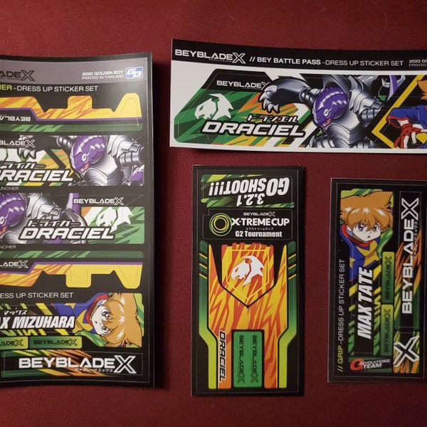Beyblade X Battle Pass Vinyl Stickers - Etsy