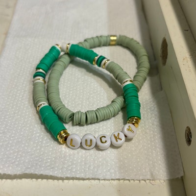 Bracelet for Women Beaded, Heishi Bead Bracelet Stack Custom, Boho Jewelry Set, Handmade Bead ...