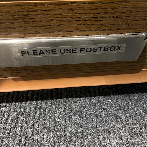 Personalised Letterbox Sign Decal Label for Greeting or Instruction and ...