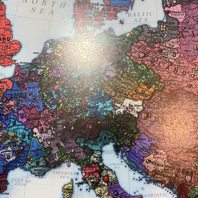 Europe 1444 History Map - Etsy