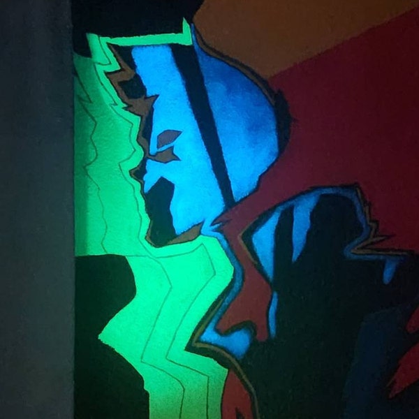 Glow in the Dark Paint, Bright Invisible Red - UV Reactive Luminescent ...