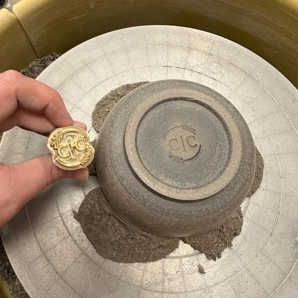 Clay Signature Custom, Custom Pottery Stamp, Brass Stamp for Pottery ...