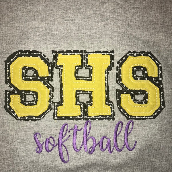 Double Raggy Applique Varsity Font- Instant Download - Etsy