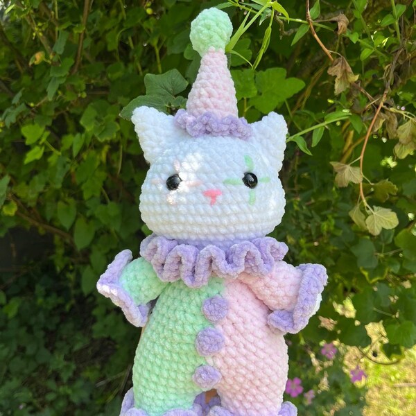 Crochet Jester Kitty and Bunny Pattern. Crochet Jester Bunny. Crochet ...