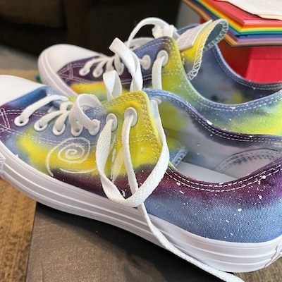 Chuck Taylor All Stars, Dyed Converse Shoes, Dyed Galaxy Shoes, Space ...