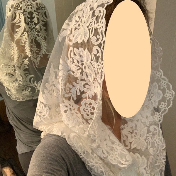 Catholic Head Covering Veil for Church, Latin Mass Mantilla, Infinity ...