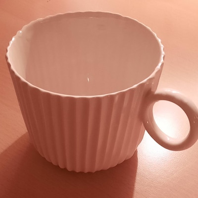 Origami Ceramic Mug. Minimalist Porcelain Mug.triangle Minimal Pencil ...