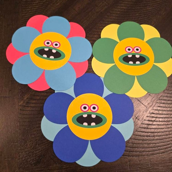 Trolls Paper Flowers . Trolls Party Decorations . Flower Cutouts - Etsy